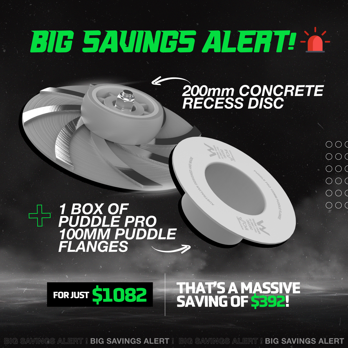 200mm Puddle Flange Recess Kit