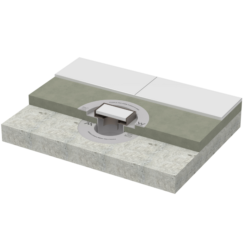 Puddle Pro 90mm Puddle Flange | On Top of Screed