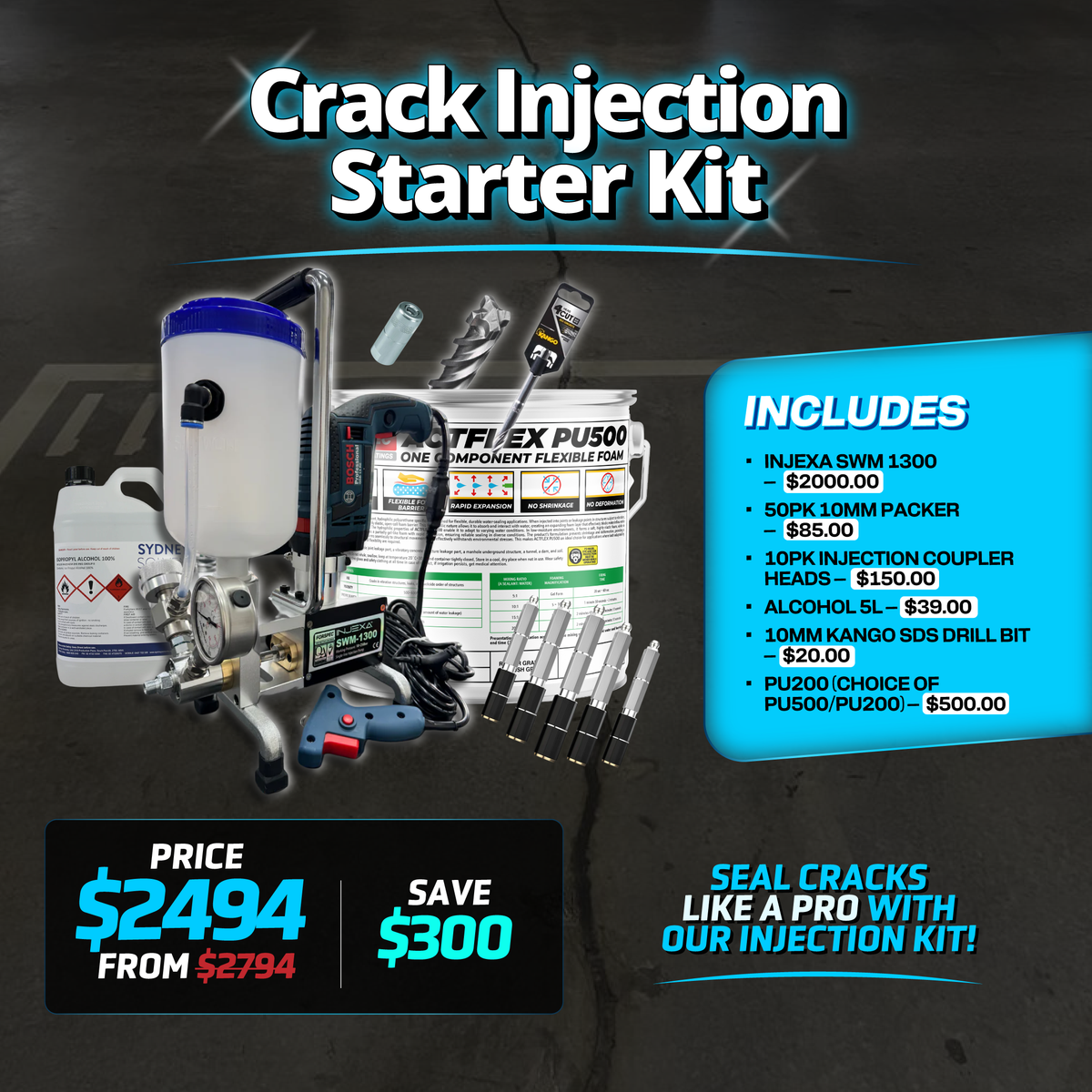 Starter Kit – Crack Injection System Standard